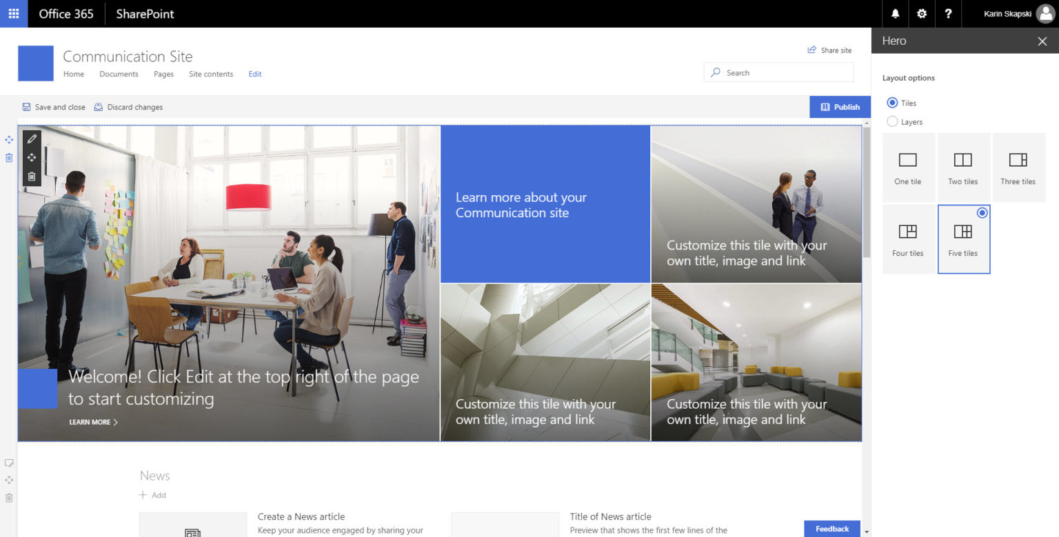 How To: Create a Full Width Hero Web Part in a SharePoint Online ...