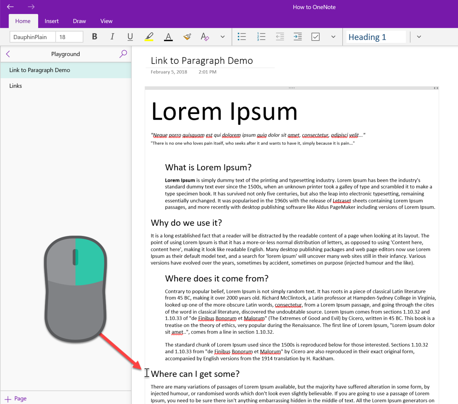 Link to a Specific Paragraph in OneNote App for Windows 10 - Kelly LaForest