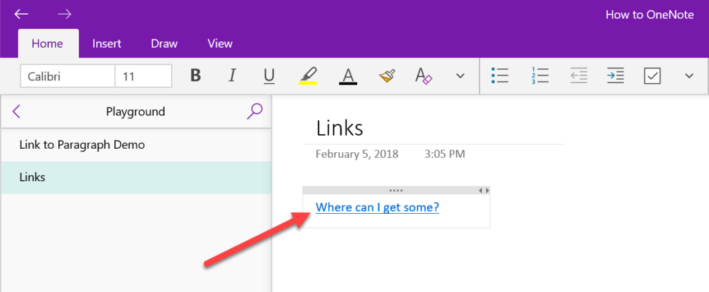 Link to a Specific Paragraph in OneNote App for Windows 10 - Kelly LaForest