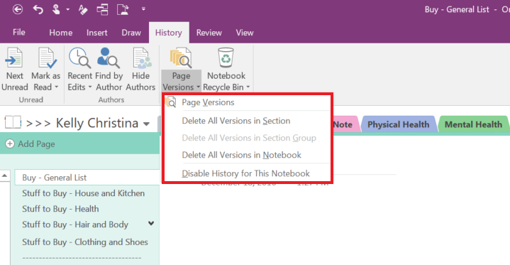 How OneNote Page Version History Affects OneDrive Storage - Kelly LaForest
