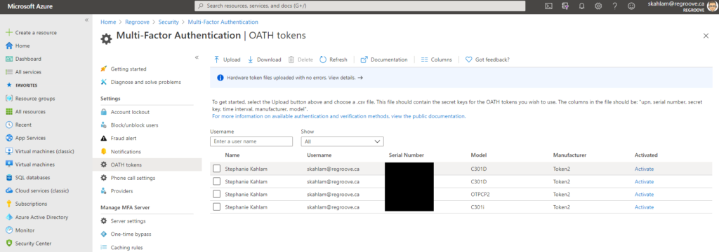 Azure MFA using hardware tokens - Stephanie Kahlam