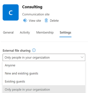 Sharing Settings in Microsoft Teams and SharePoint Online | regroove.ca